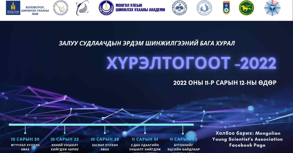 “Хүрэлтогоот 2022” эрдэм шинжилгээний бага хуралд оролцохыг урьж байна